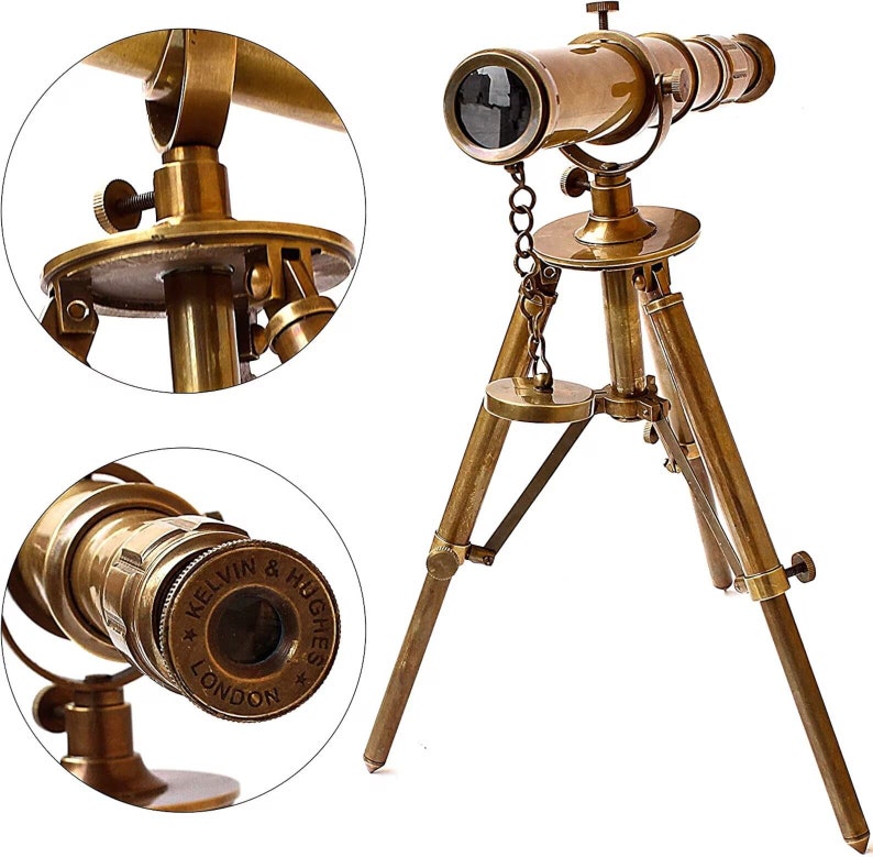 Personalized Antique Telescope, Engraved Telescope With Tripod ...