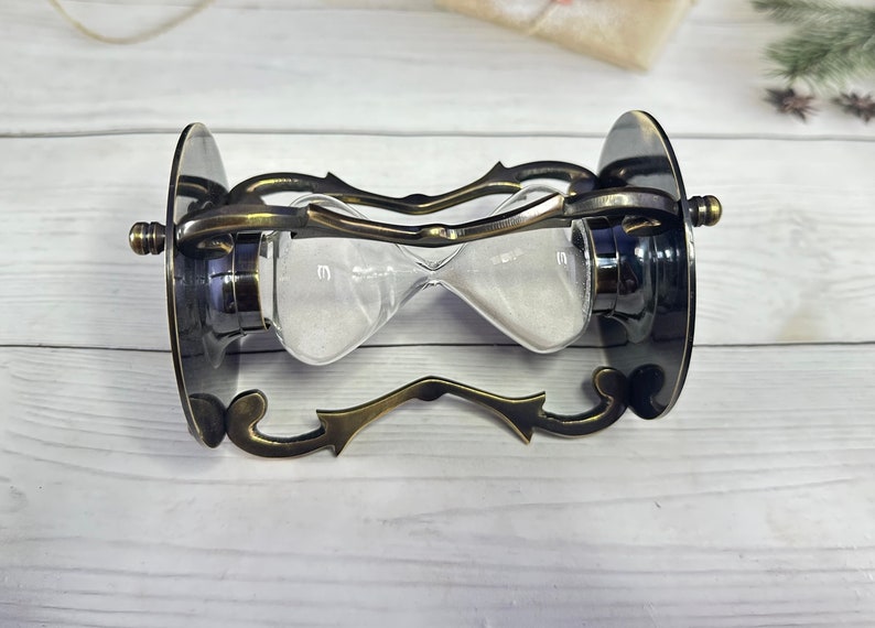 Personalized Sand Timer Engraved Solid Brass Hour Glass Sand - Etsy