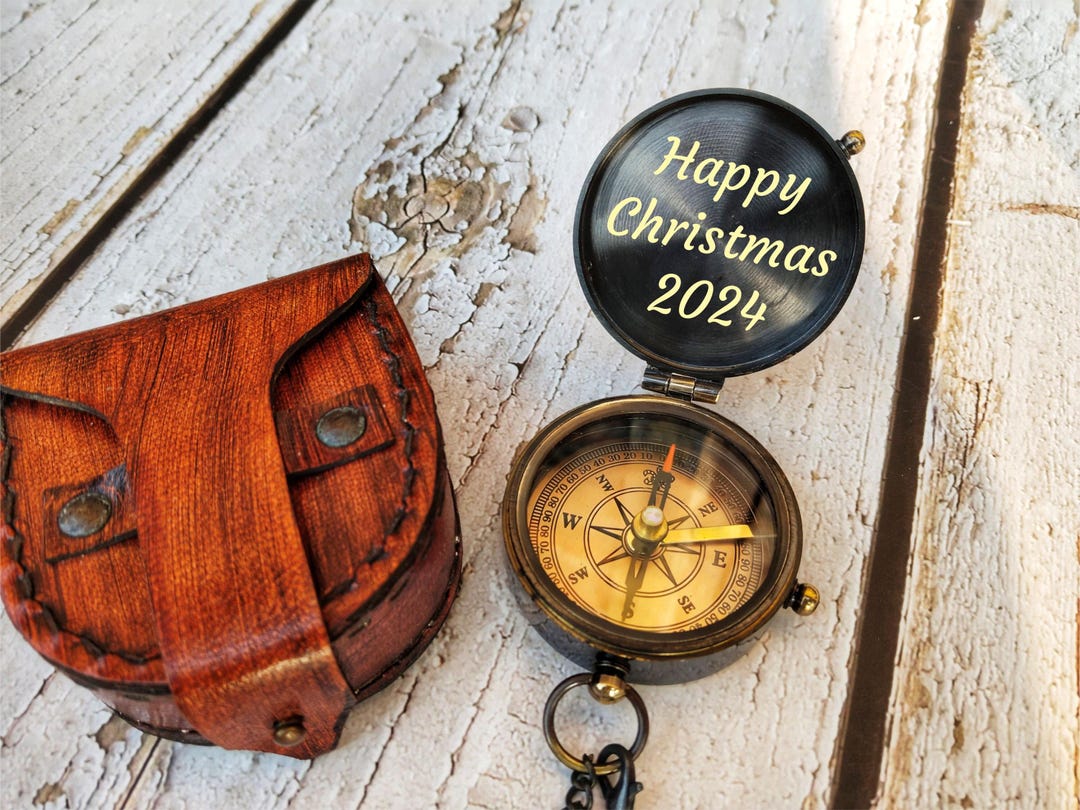 Personalized Brass Compass Anniversary Gifts for Men Brass Compass ...