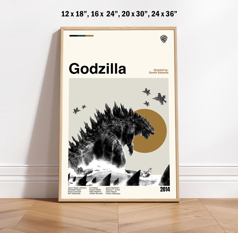 Godzilla Movie Poster, Godzilla Poster, Retro Poster, Mid Century ...