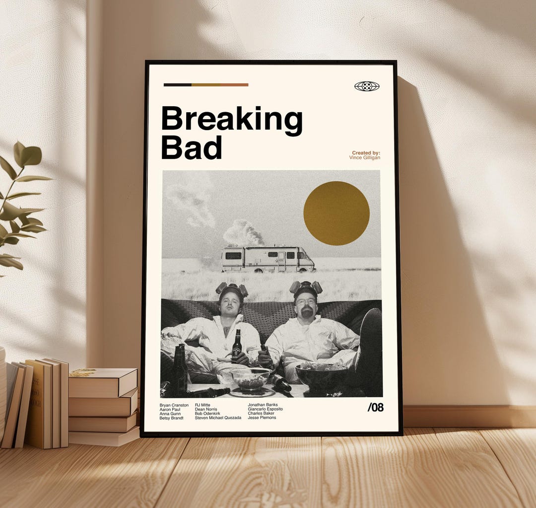Breaking Bad Tv Series Poster, Breaking Bad Print, Mid Century Modern ...