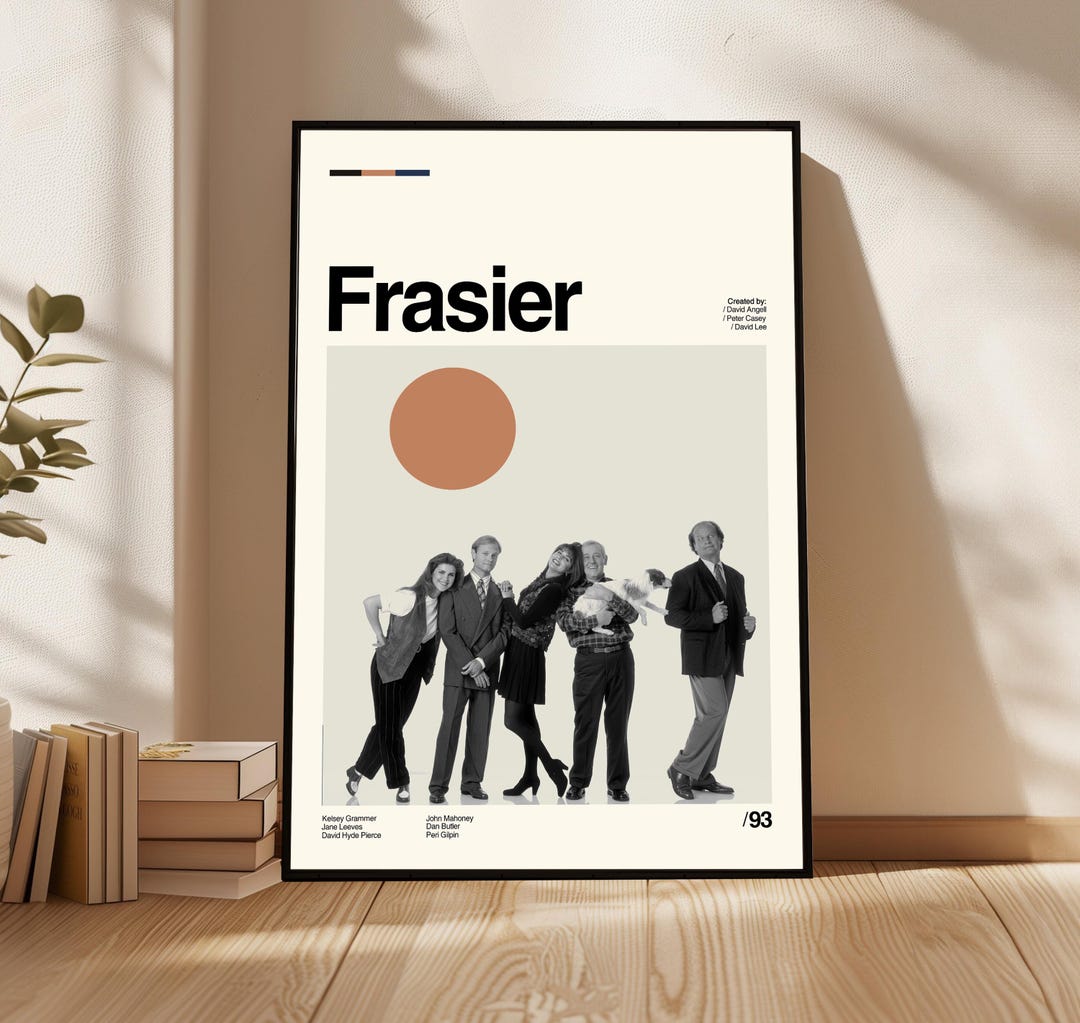 Frasier Tv Series Poster, Frasier Poster, Mid Century Modern Art ...