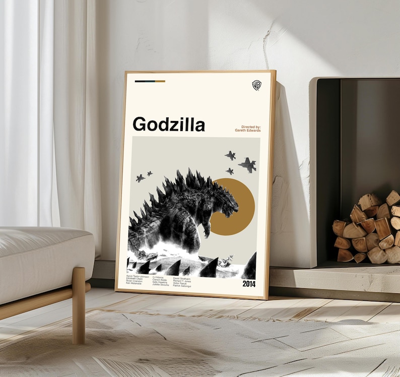Godzilla Movie Poster, Godzilla Poster, Retro Poster, Mid Century ...