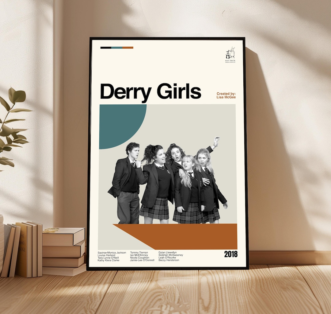 Derry Girls Tv Series Poster, Derry Girls Poster, Mid Century Modern ...