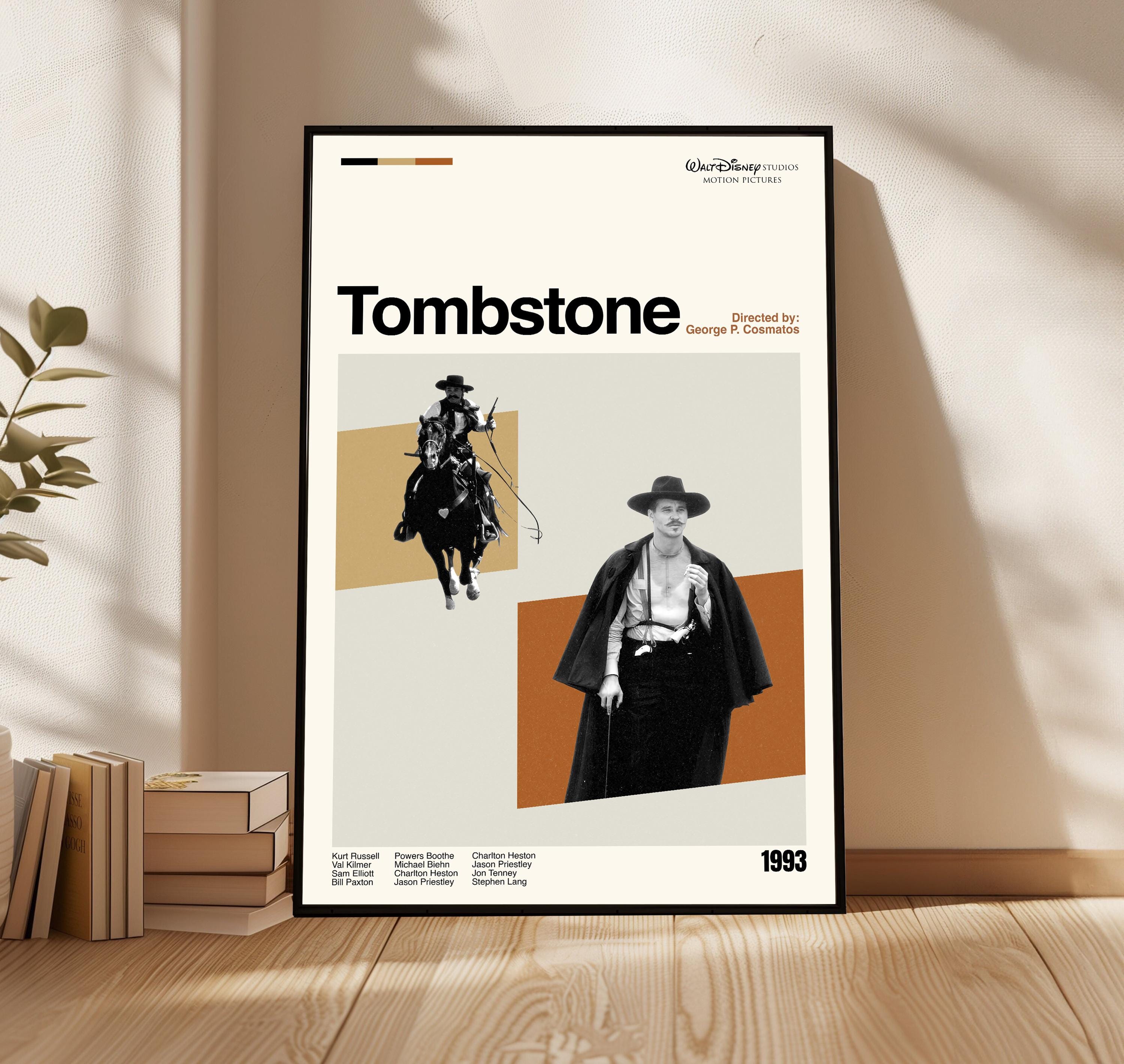 Tombstone Movie Poster, Tombstone Print, Retro Poster, Mid Century ...