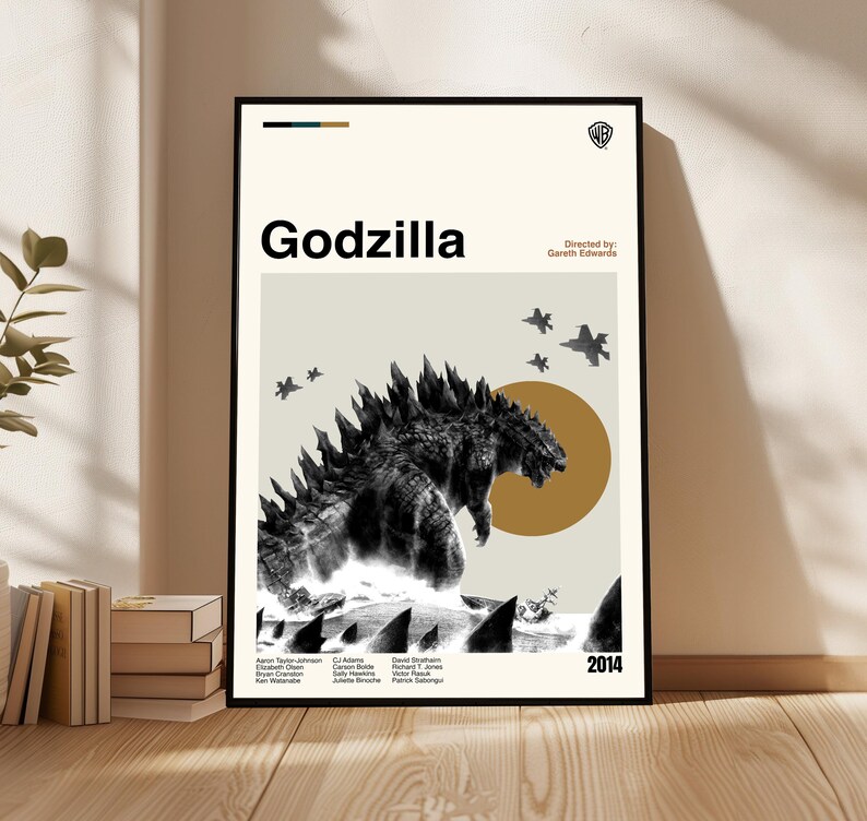 Godzilla Movie Poster, Godzilla Poster, Retro Poster, Mid Century ...