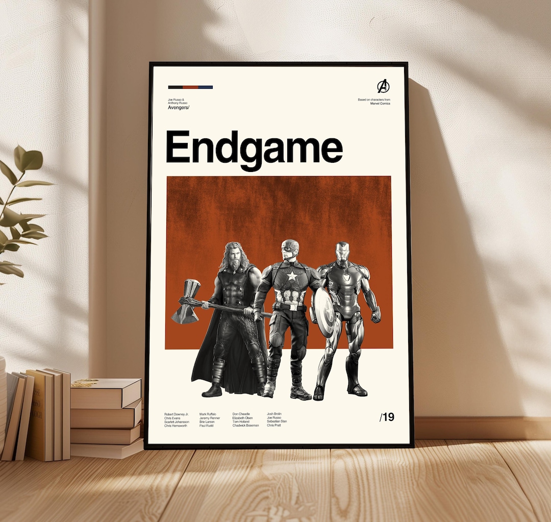 Avengers: End Game Poster, Avengers Poster, Marvel Comics Poster, Mid ...