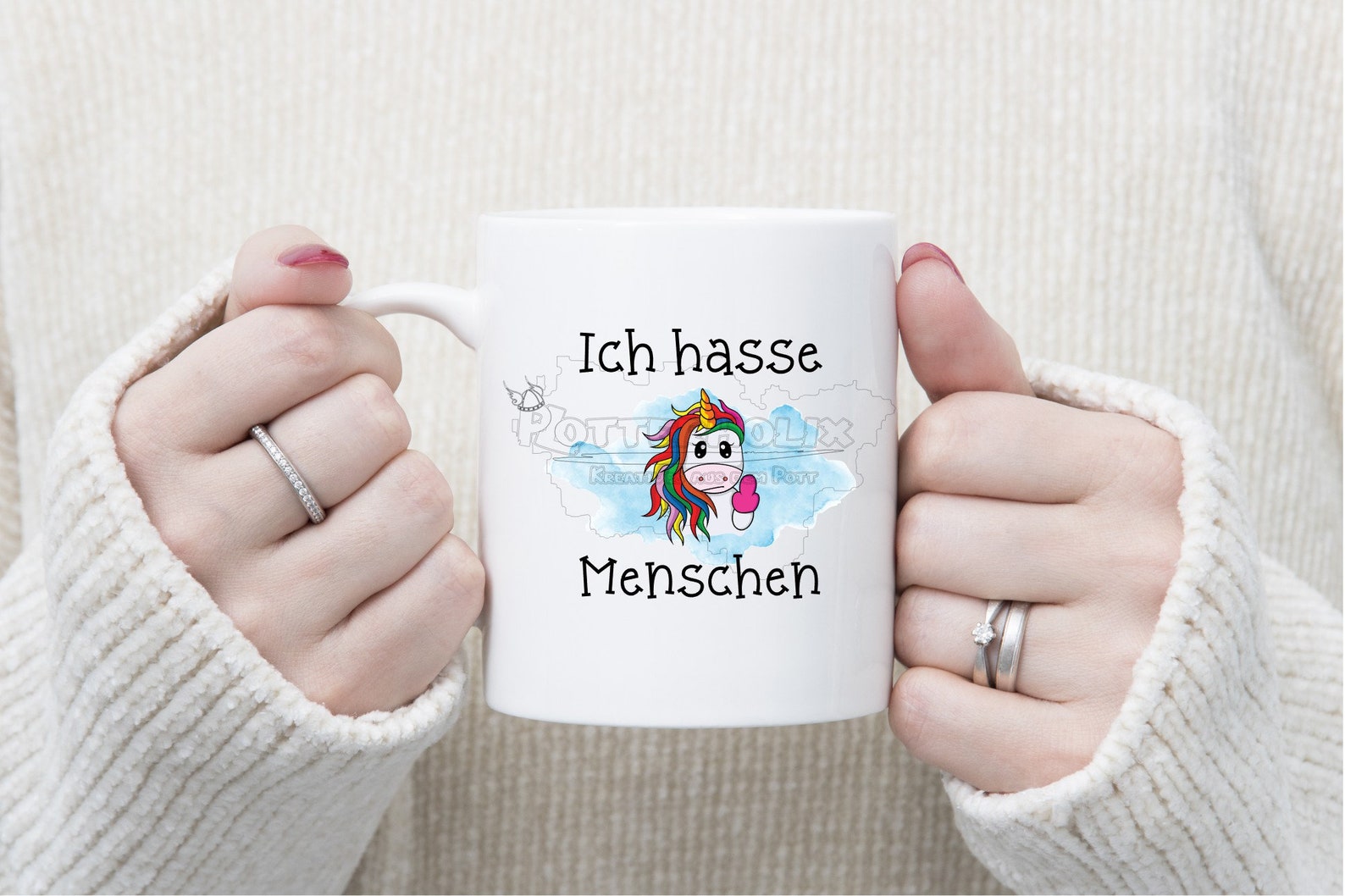 Sublimations-Datei Einhorn Ich hasse Menschen - Etsy.de