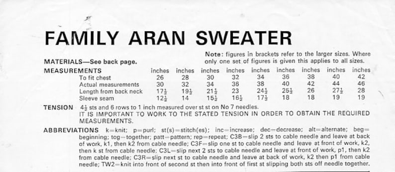 Family Aran Sweater KNITTING PATTERN Pdf Download Womens Mens Childs ...