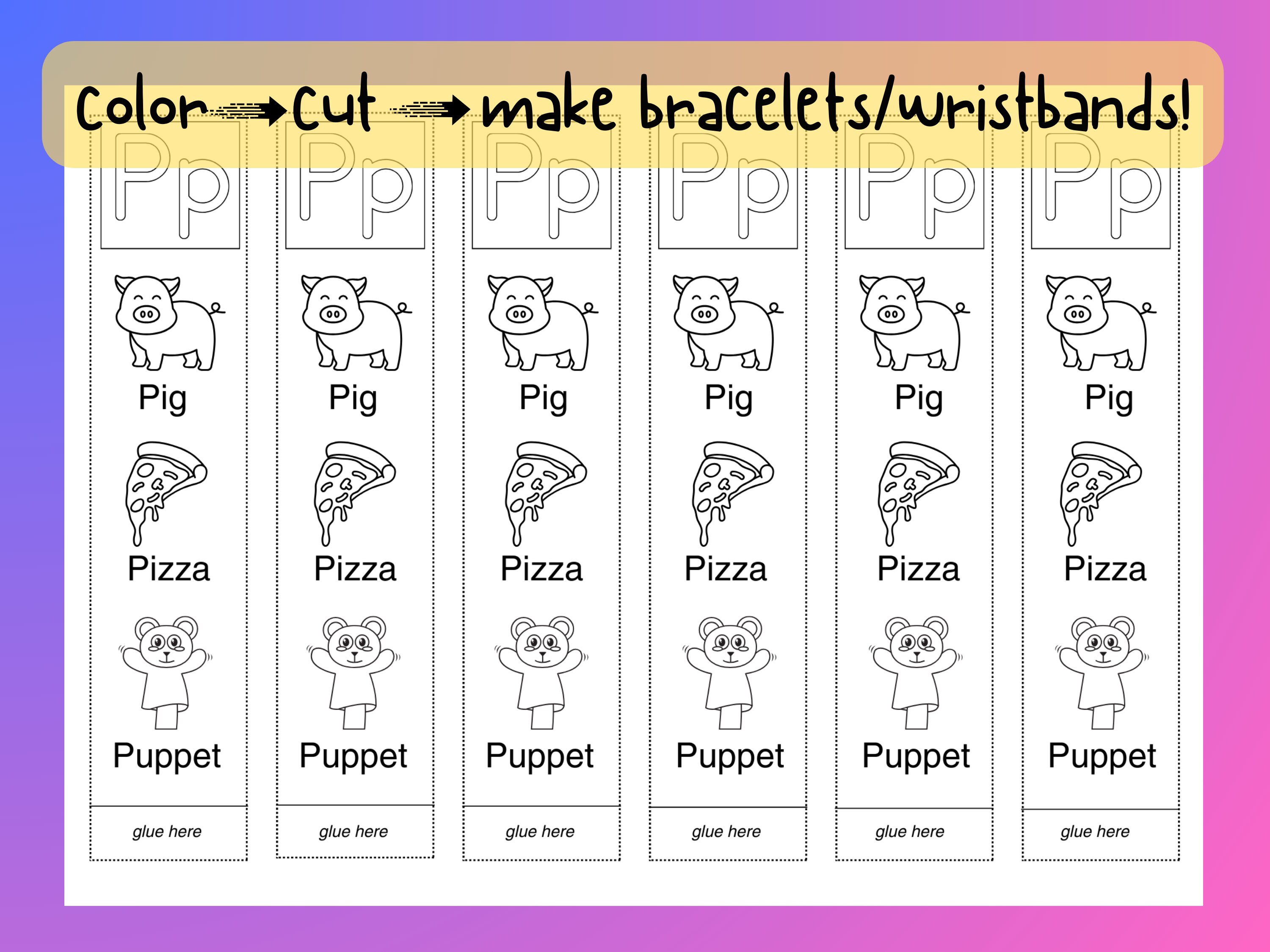 Teaching Resource, Letter of the Day, Alphabet Bracelets, ABC Activity ...