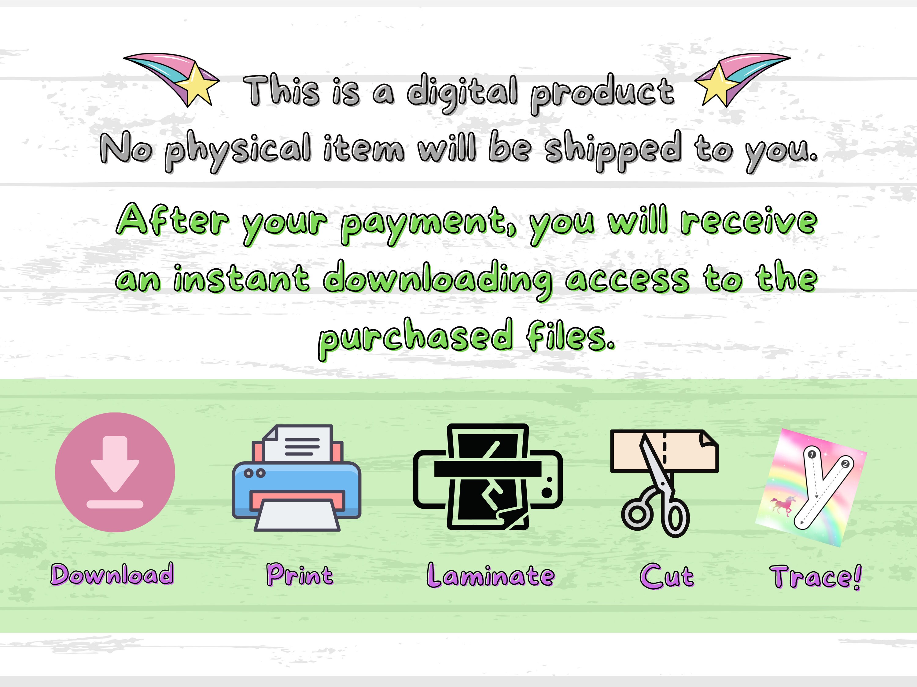 Unicorn Tracing Cards ABC Tracing Cards Alphabet Flash - Etsy