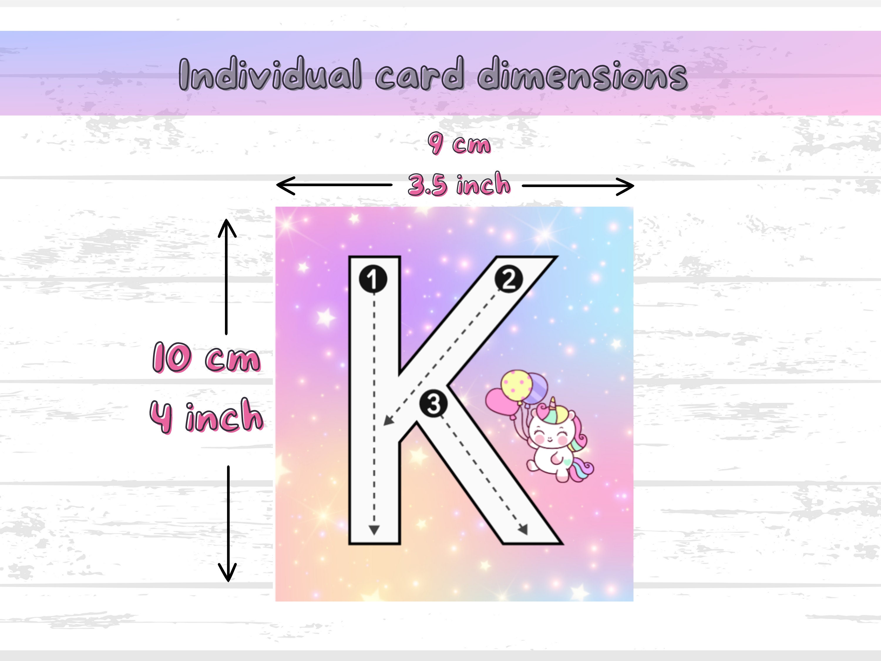 Unicorn Tracing Cards, Alphabet Tracing Cards, Alphabet Flash Cards ...