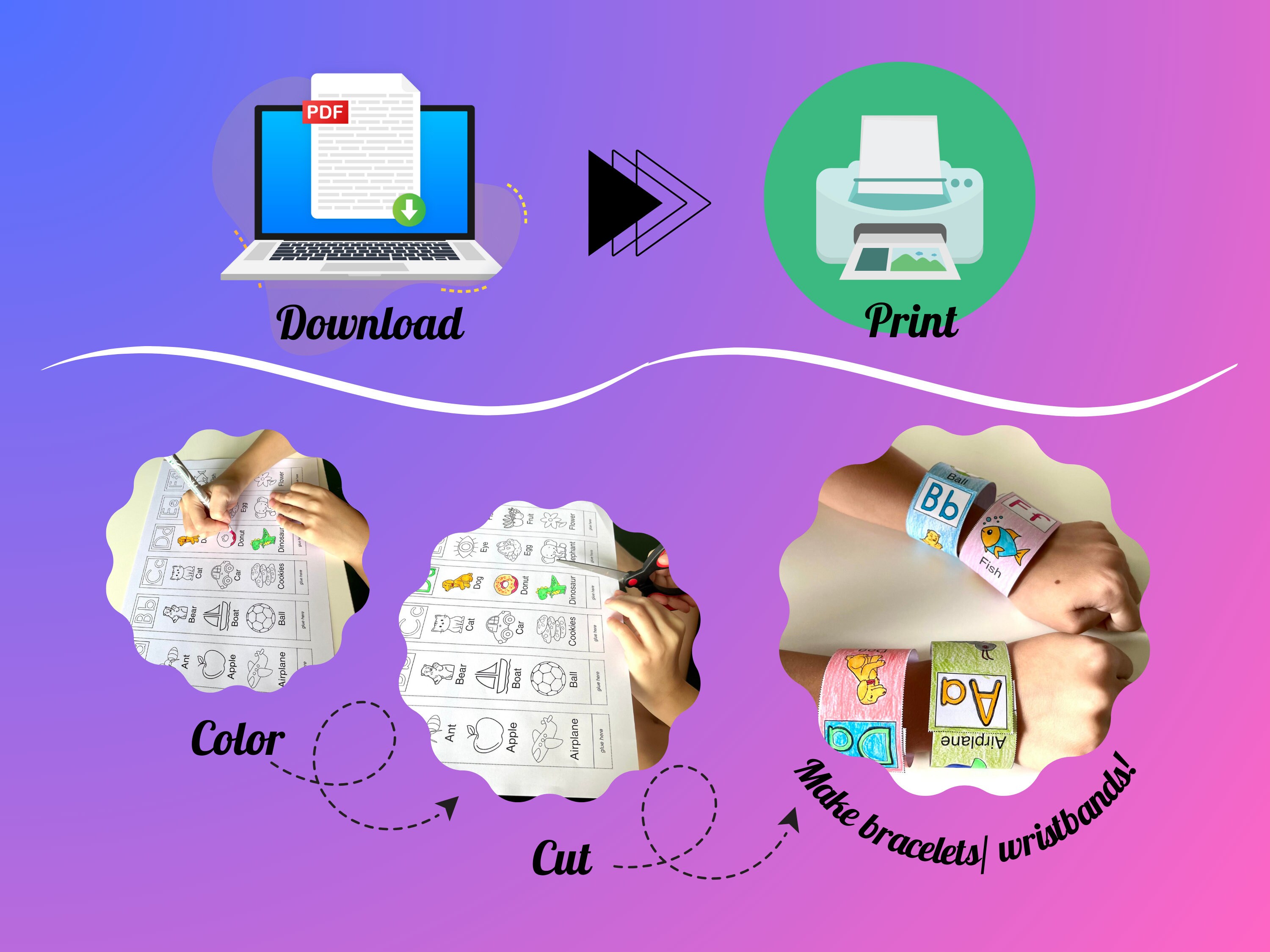 Teaching Resource, Letter of the Day, Alphabet Bracelets, ABC Activity ...