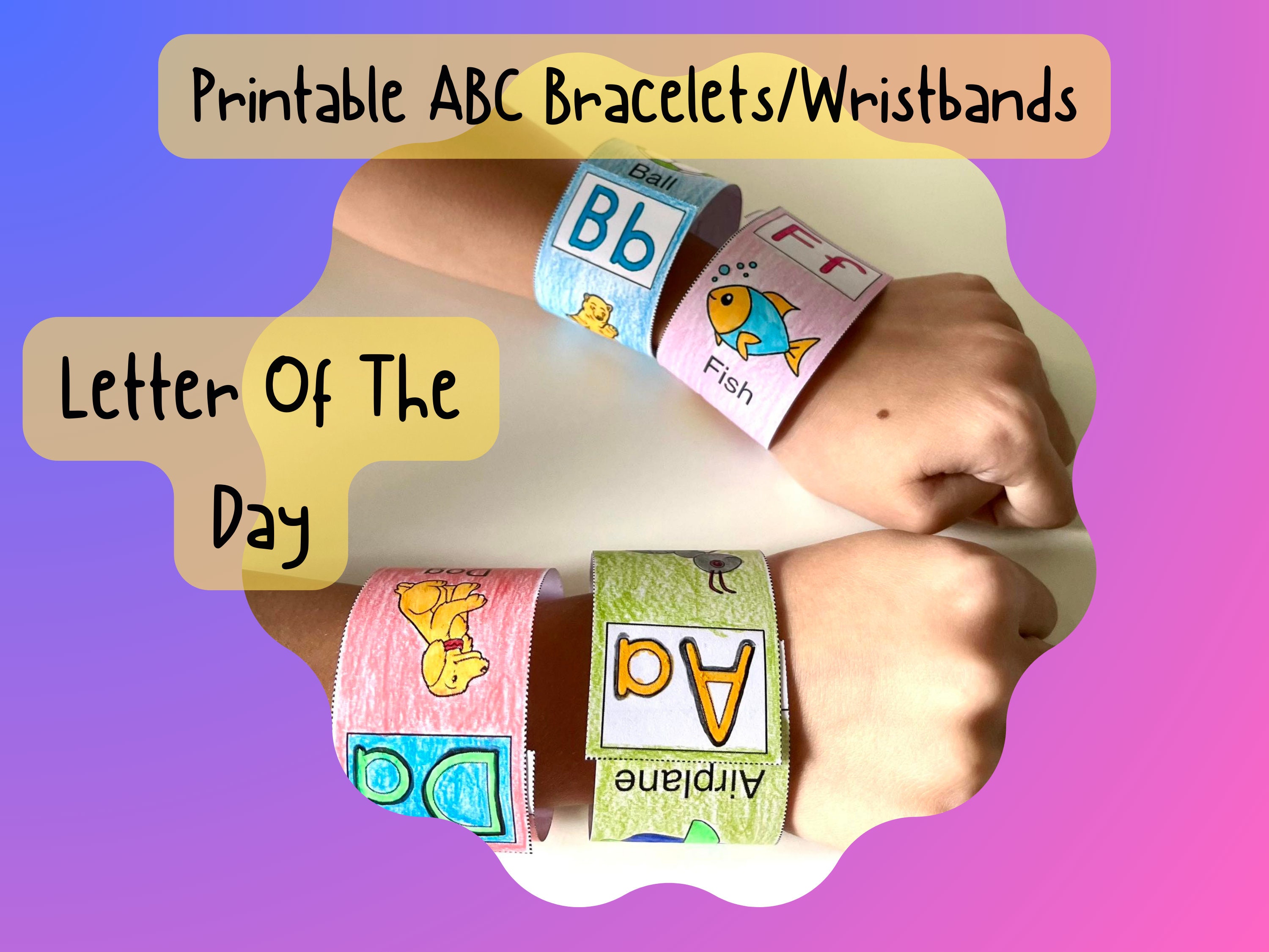 Teaching Resource, Letter of the Day, Alphabet Bracelets, ABC Activity ...