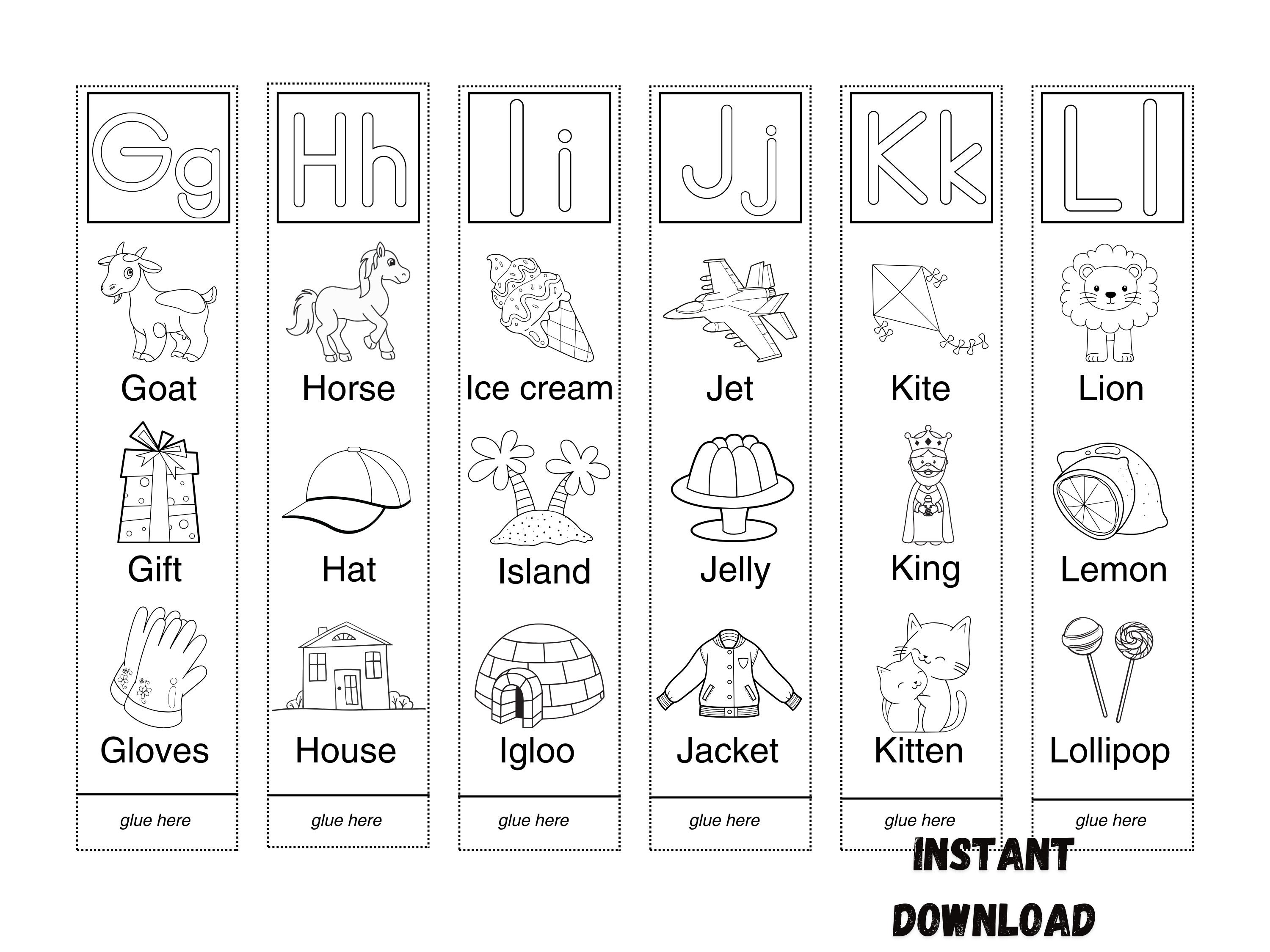 Alphabet Wristbands/bracelets Printable, ABC Activity Sheets - Etsy