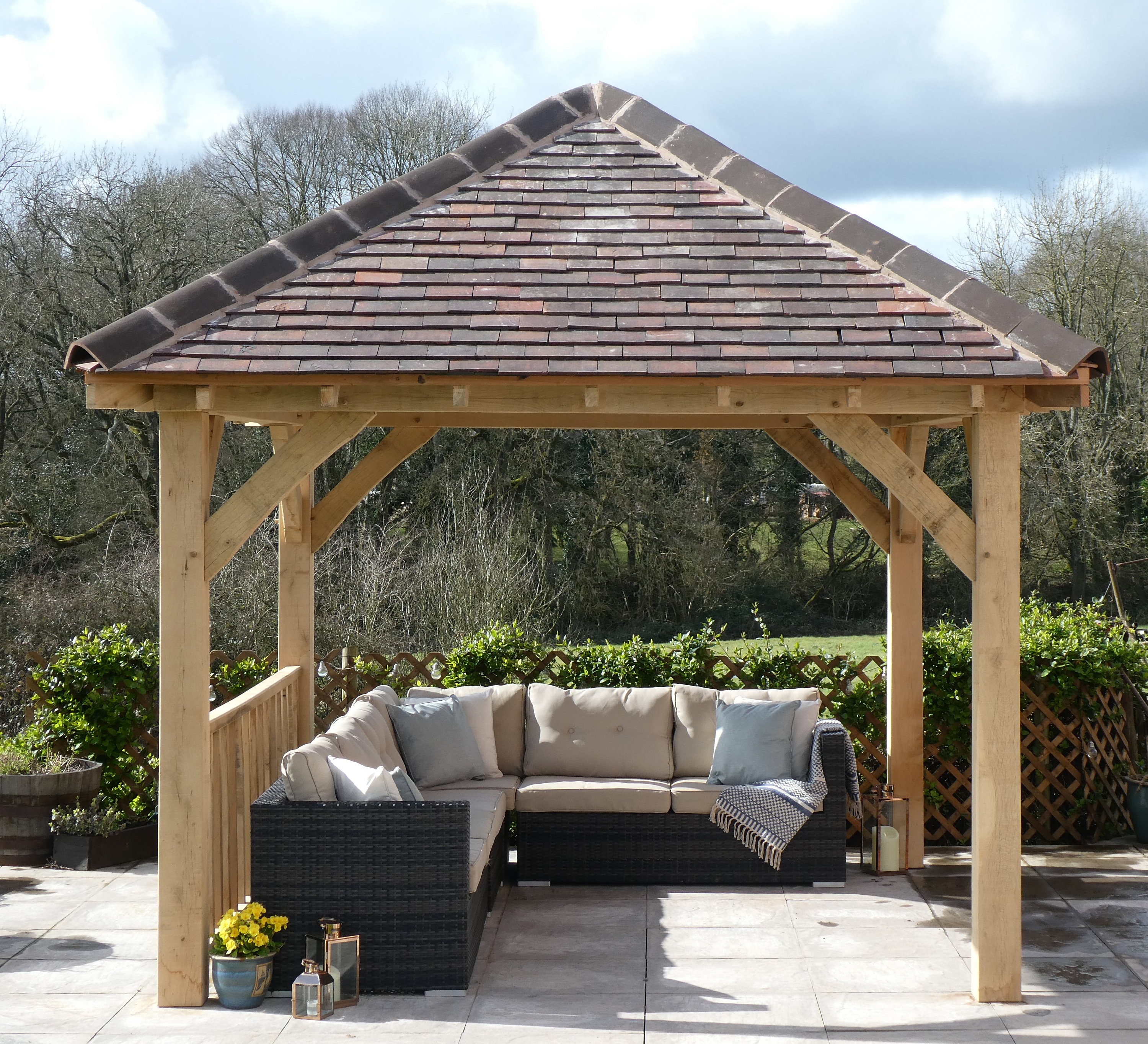 Handcrafted Oak Frame Garden Gazebo Kit - Etsy UK