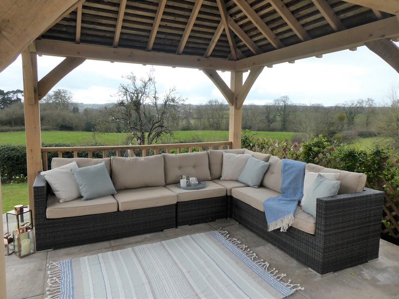 Handcrafted Oak Frame Garden Gazebo Kit - Etsy UK