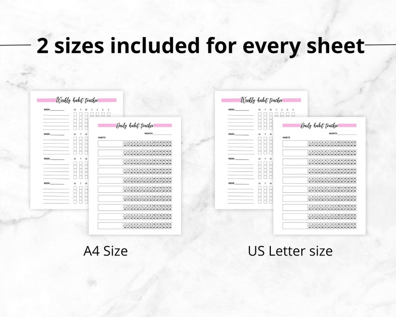 Daily and Weekly Habit Tracker Printable Routine Tracker - Etsy