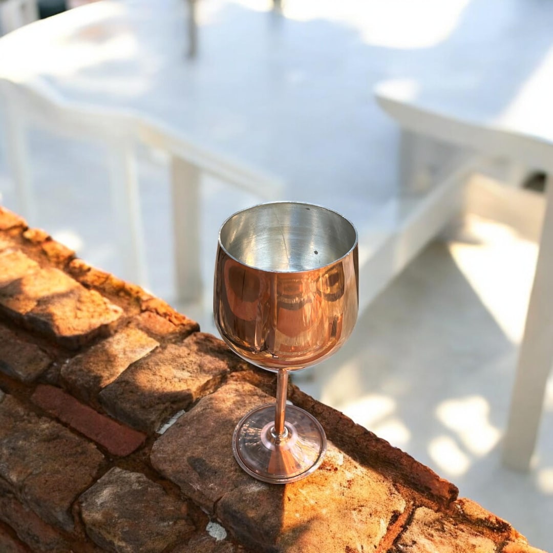 Handmade Copper Goblet, Handmade Copper Drinking Glass, Decorative ...