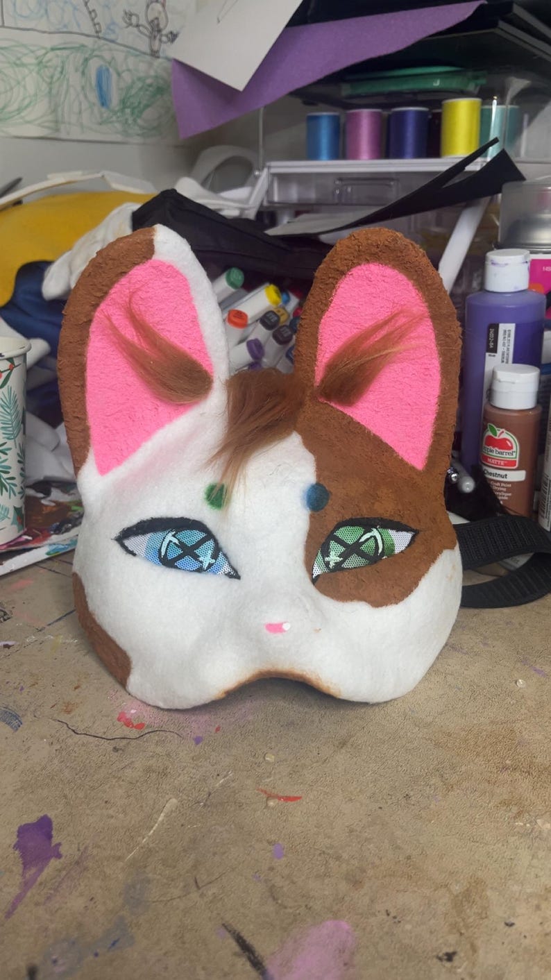 Therian Mask Harlequin Rabbit/bunny Inspired - Etsy