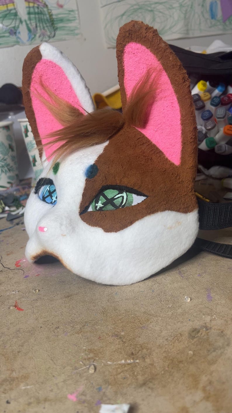 Therian Mask Harlequin Rabbit/bunny Inspired - Etsy