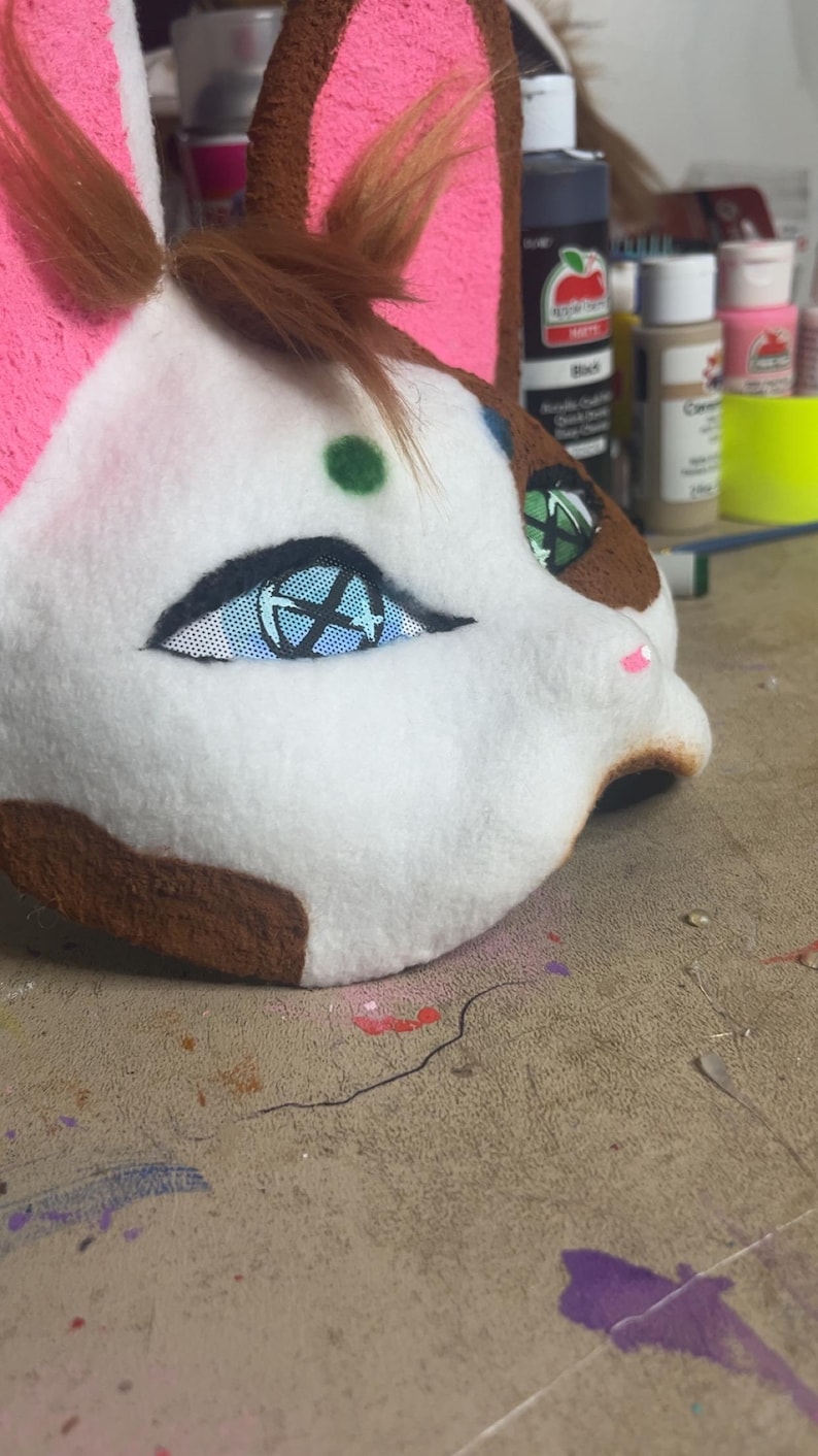 Therian Mask Harlequin Rabbit/bunny Inspired - Etsy