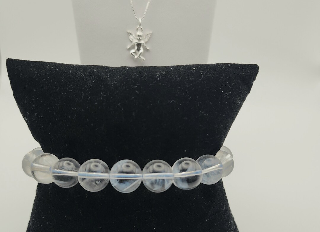 Rareunique Blue Angel Feather Quartz HQ Genuine 110% Natural 11.5mm ...