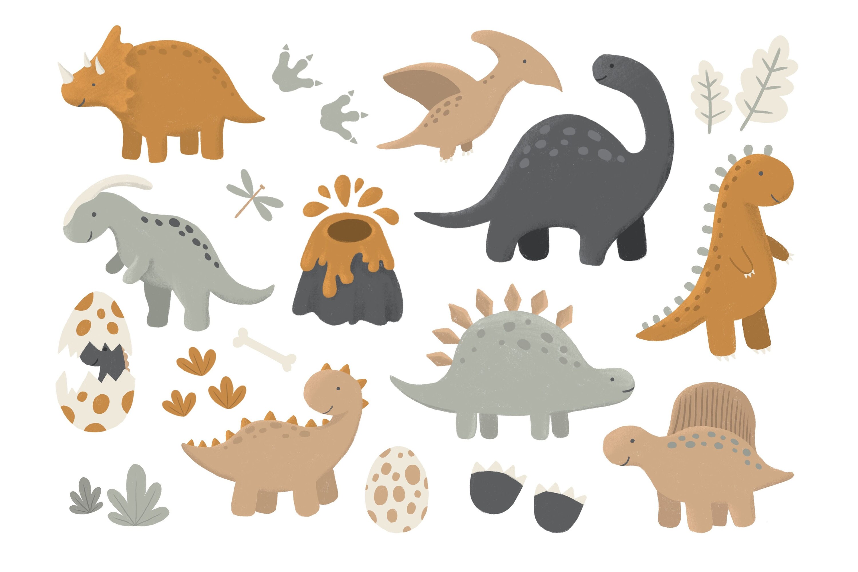 Cute Dinosaur Clipart, Jurassic World PNG Set (digital Download) - Etsy
