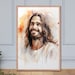 Jesus Christ Smiling Smiling Art Print Jesus Watercolor Painting ...