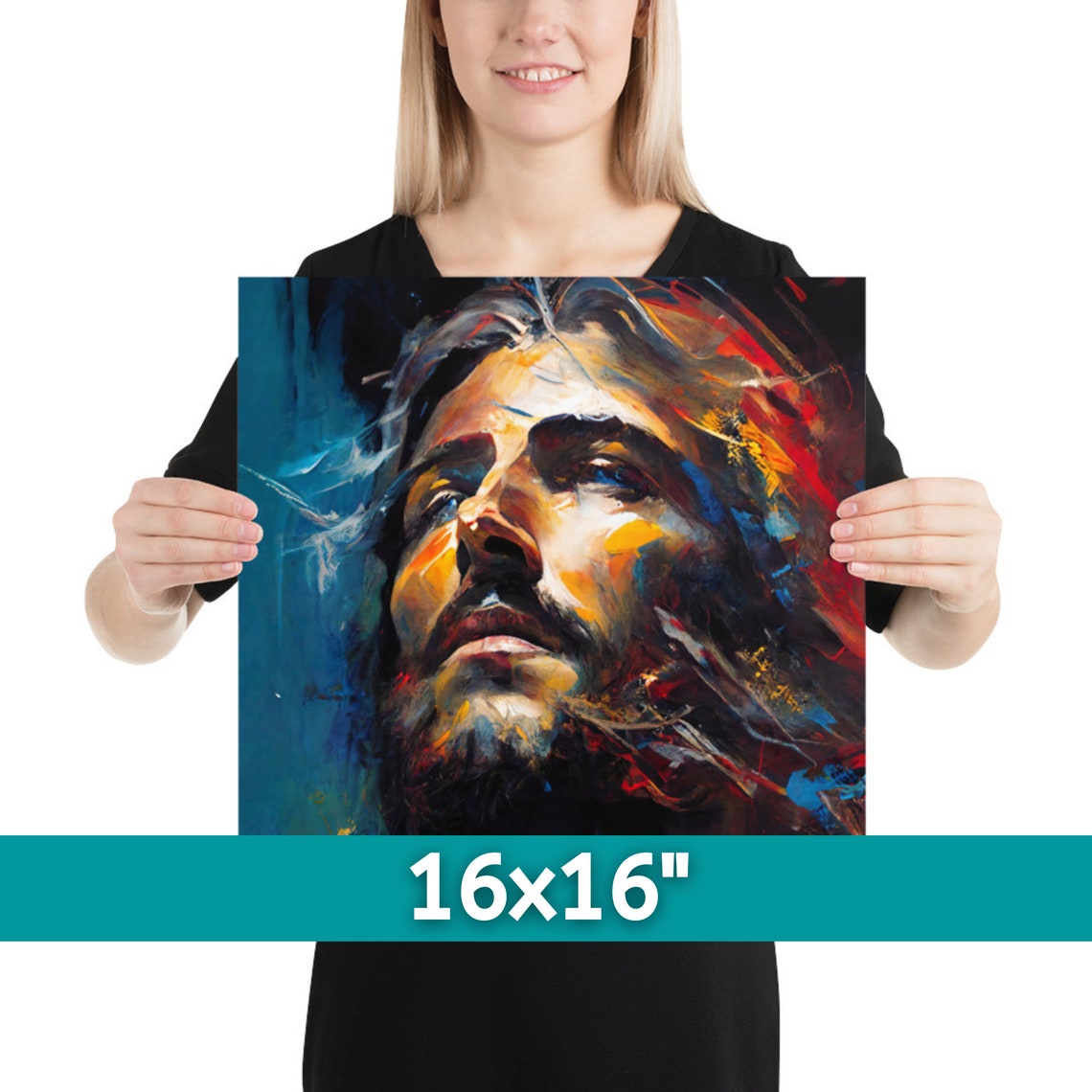 Jesus Christ Modern Art Print Christ Painting Modern Christian Art ...