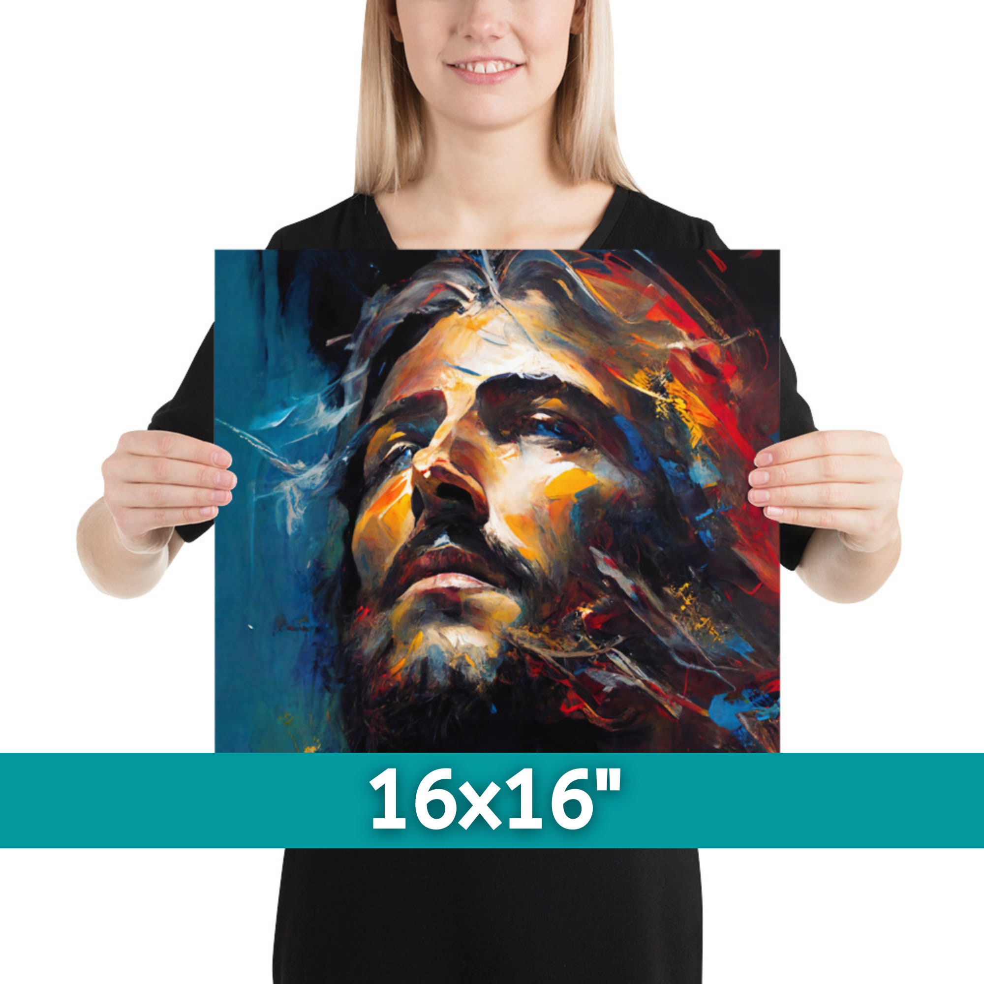 Jesus Christ Modern Art Print Christ Painting Modern Christian Art ...