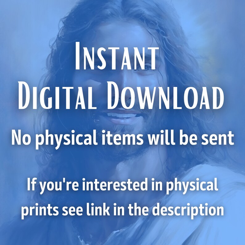 Smiling Jesus Digital Art Jesus Smiling Printable Jesus Poster Jesus ...
