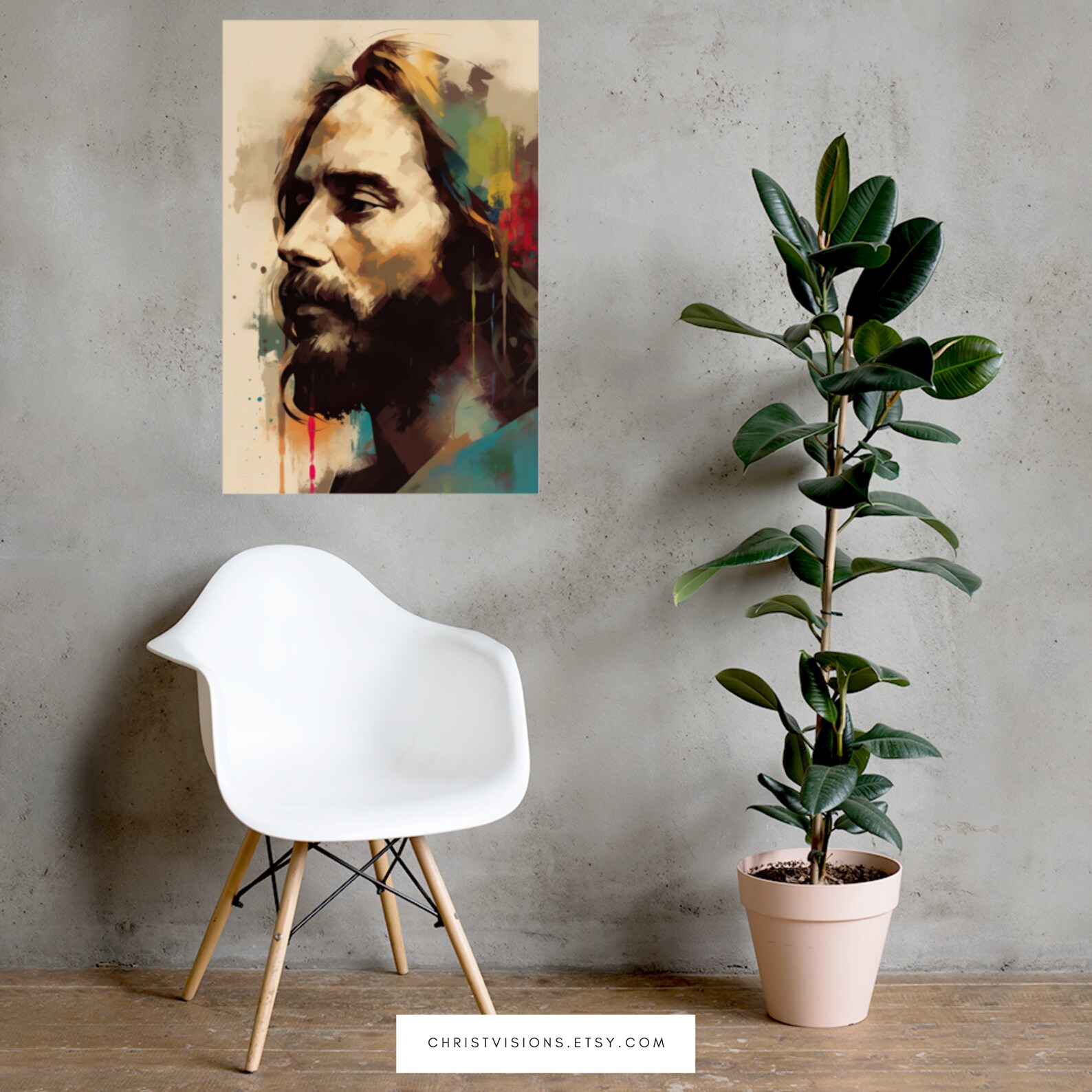 Jesus Digital Painting | Printable Christian Art | Jesus Art | Jesus ...