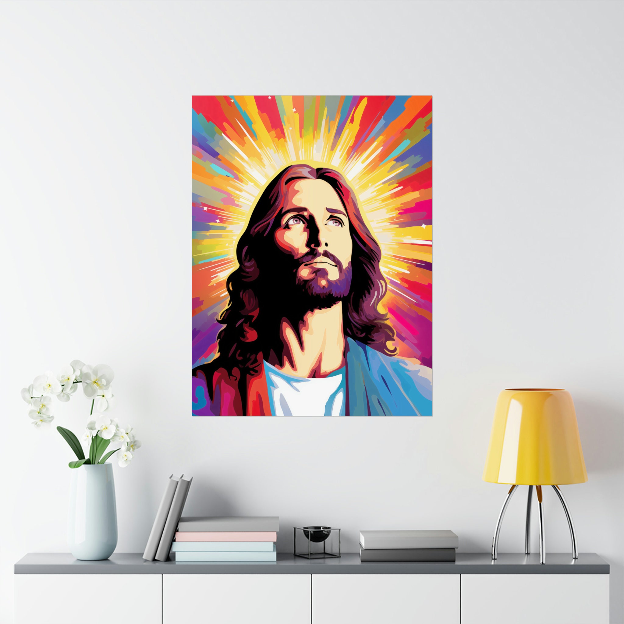 Bright and Colorful Jesus Christ Pop Art Print Jesus Prints Jesus Art ...