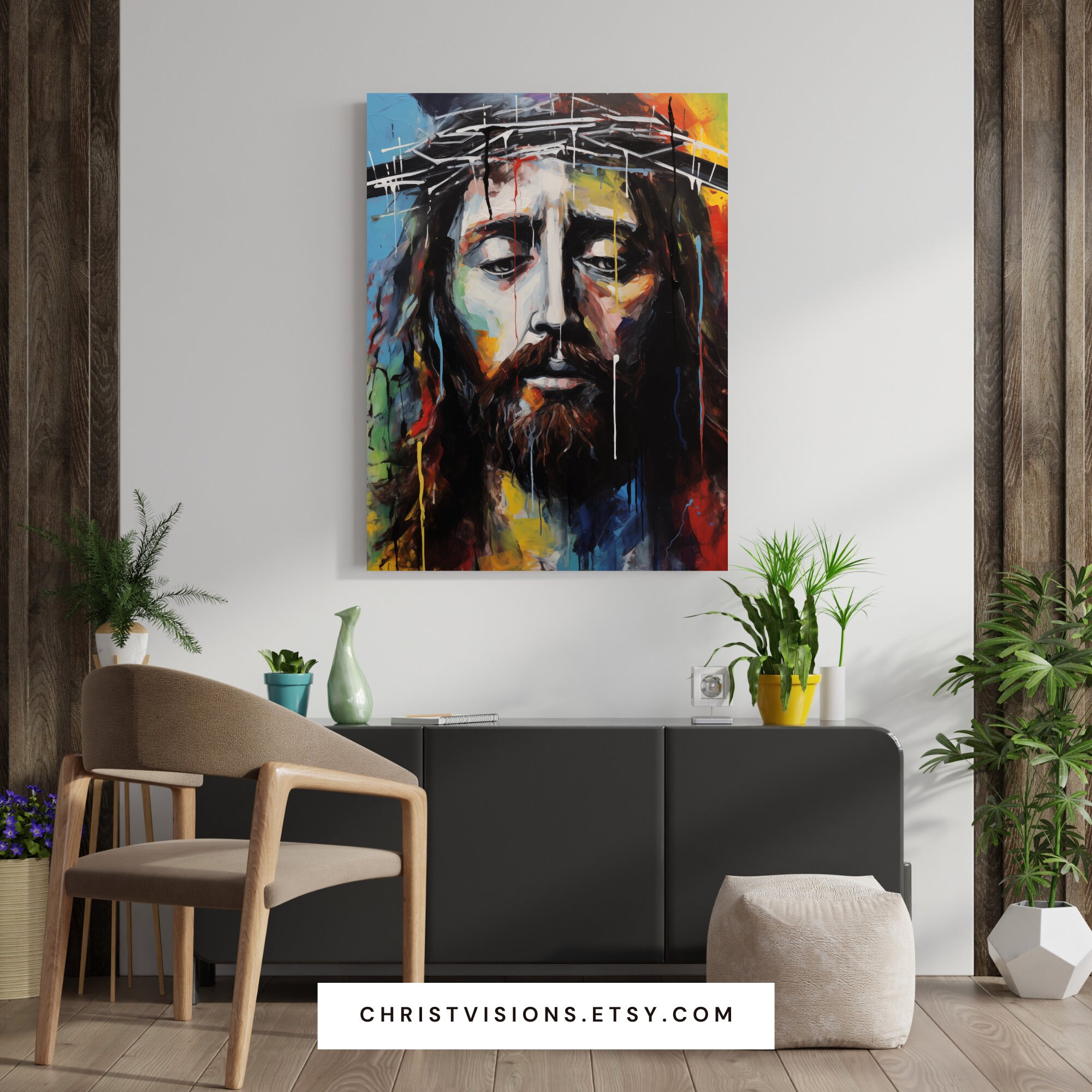 Messiah Jesus Christ Modern Christian Art Print Jesus Art Prints Jesus ...