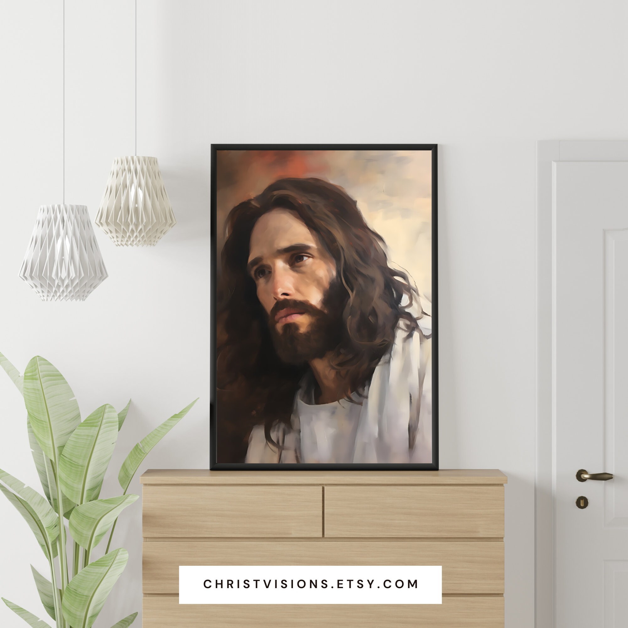 Christian Print Jesus Christ Portrait Jesus Art Jesus Painting Jesus ...