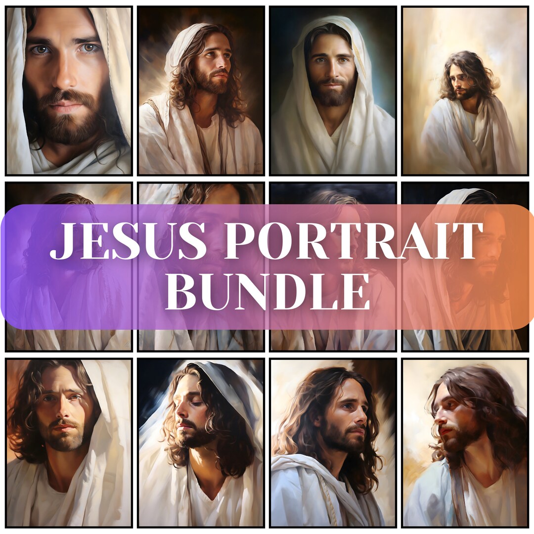 Beautiful Digital Jesus Christ Portraits - 12 Printable Christian Art ...