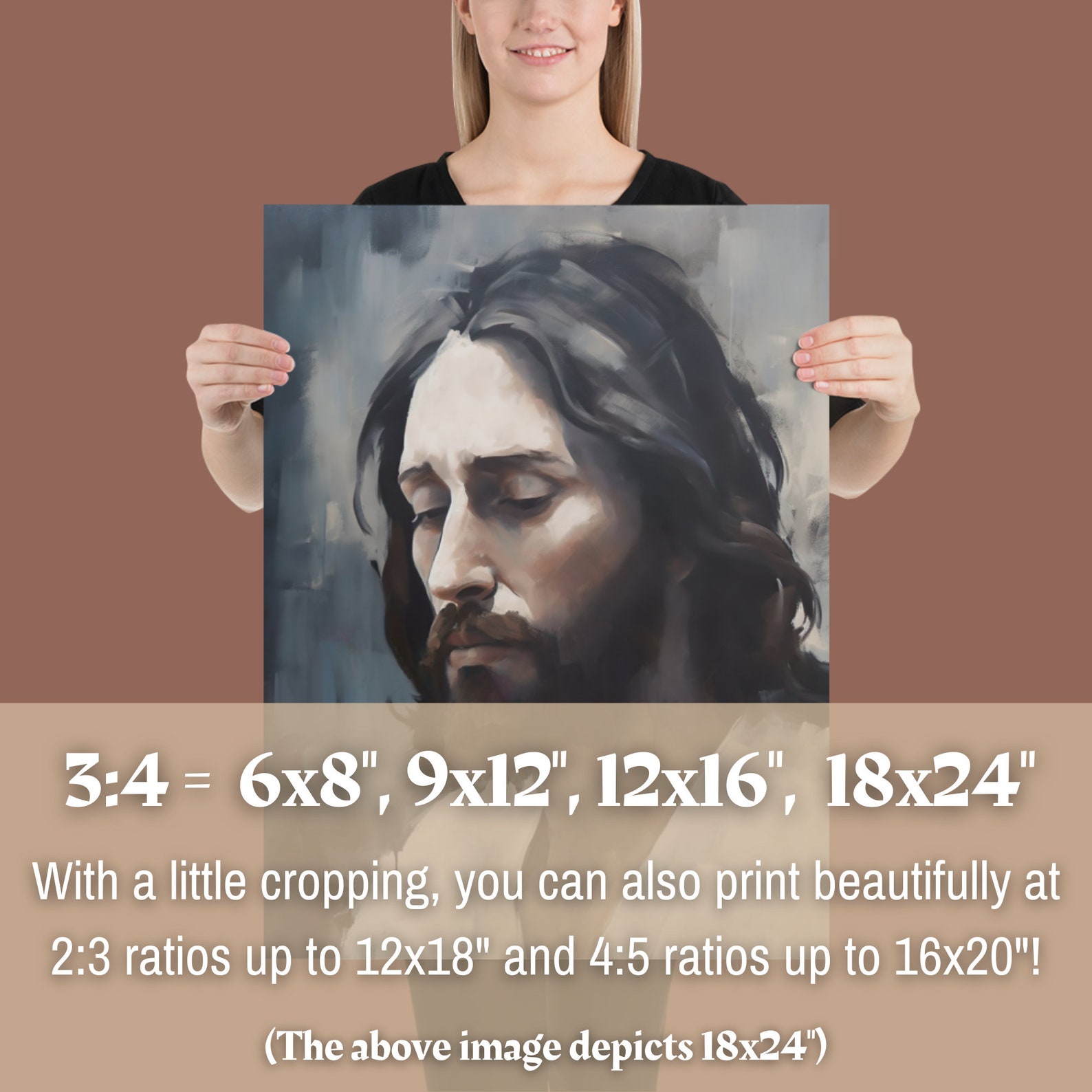 Printable Christian Digital Art of Jesus Son of Man - Etsy