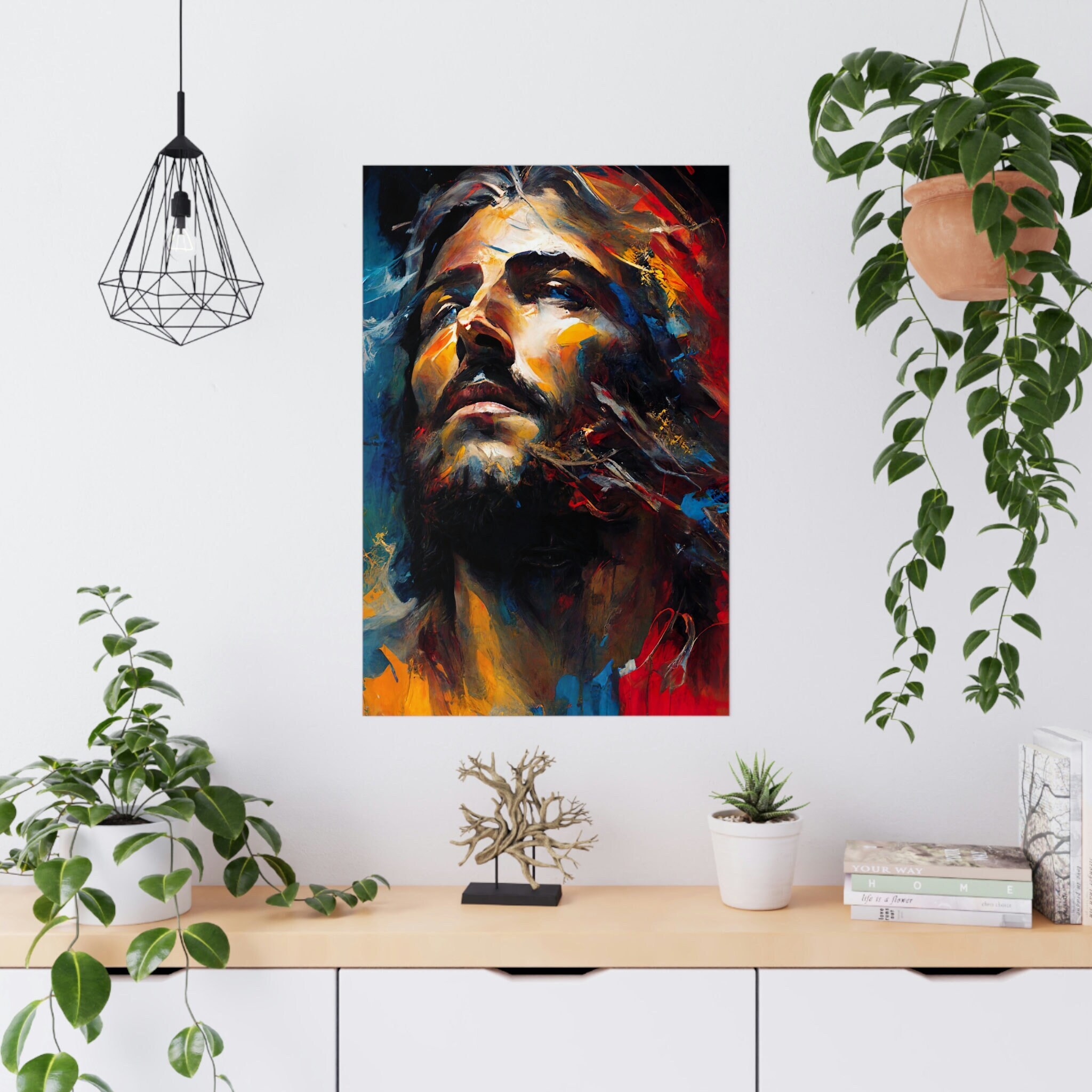 Jesus Christ Modern Art Print Christ Painting Modern Christian Art ...