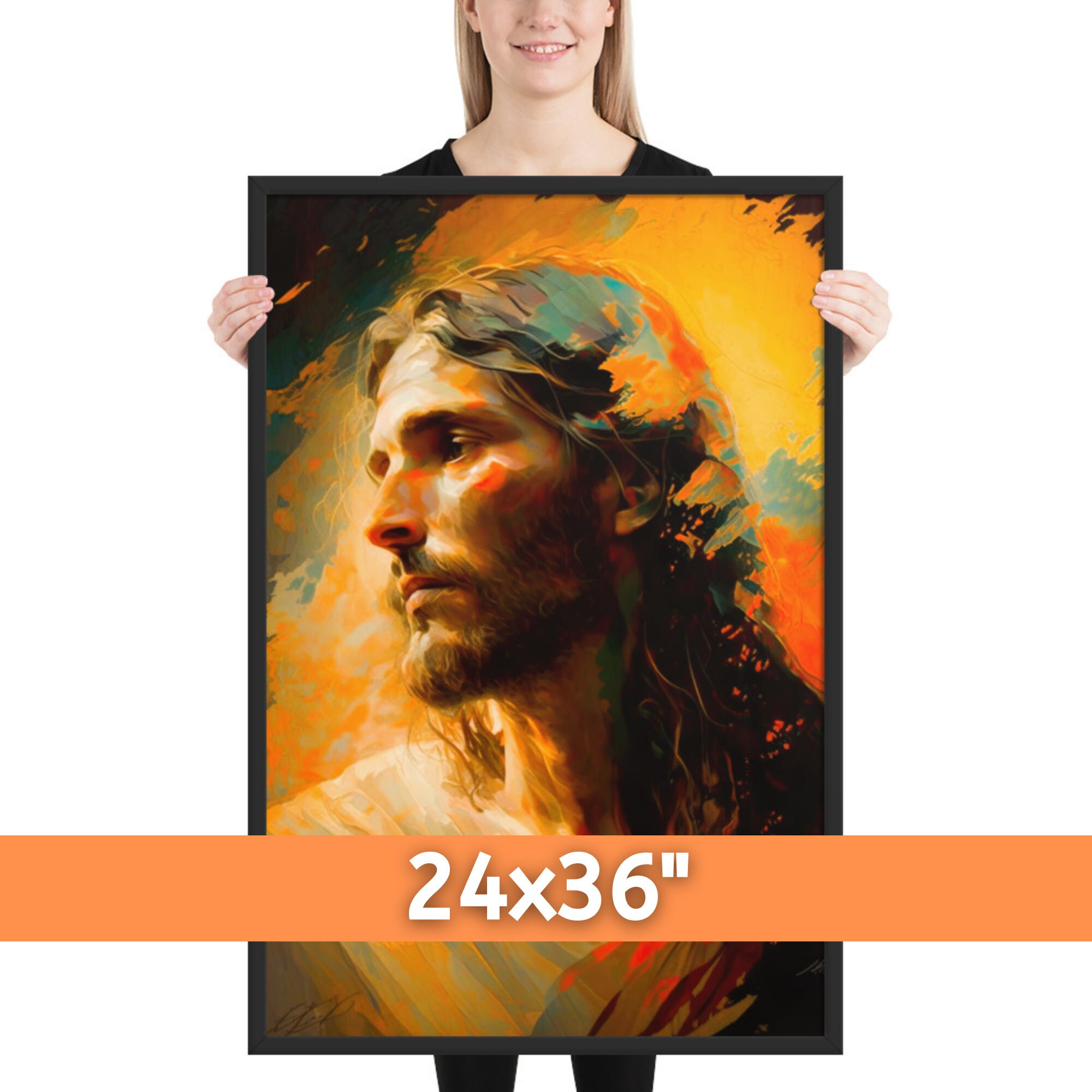 Immanuel God With Us Framed Jesus Wall Art Messiah Jesus Painting Jesus ...