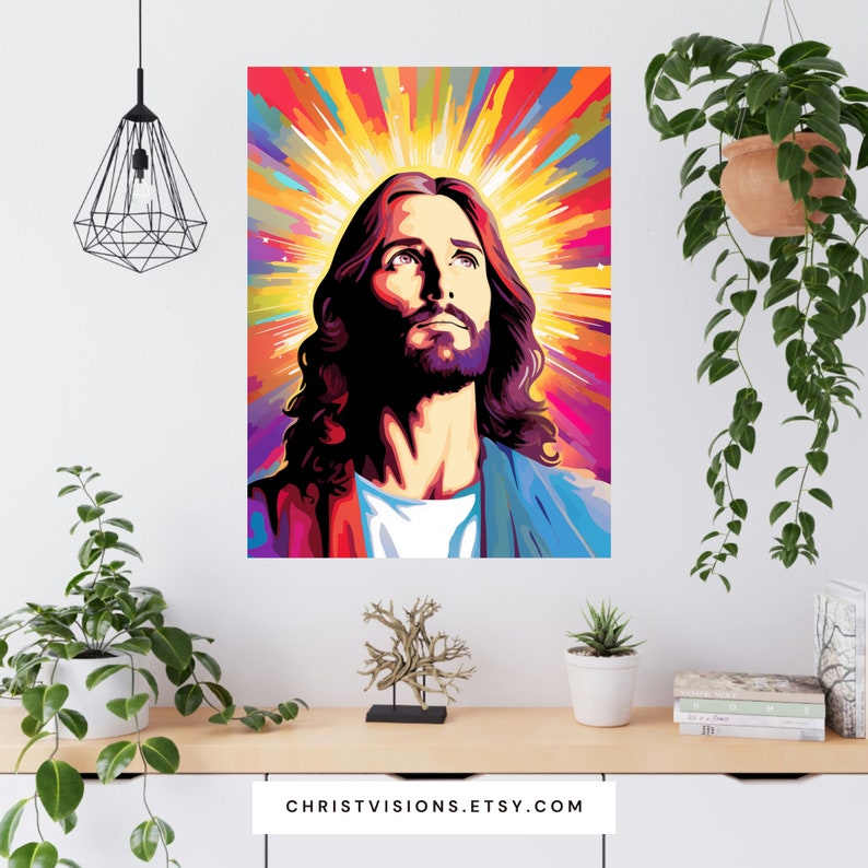 Bright and Colorful Jesus Christ Pop Art Print Jesus Prints Jesus Art ...