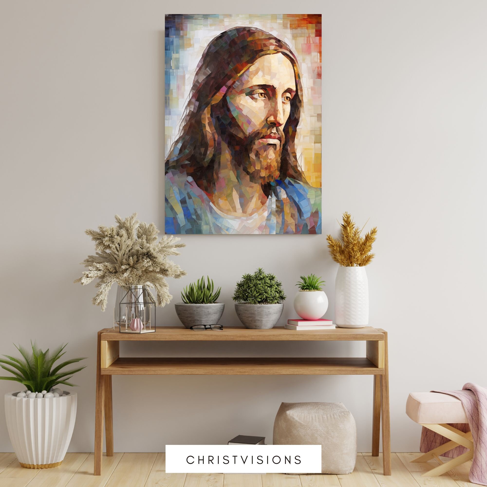 Colorful Jesus Christ Christian Printables | Jesus Png | Catholic Art ...
