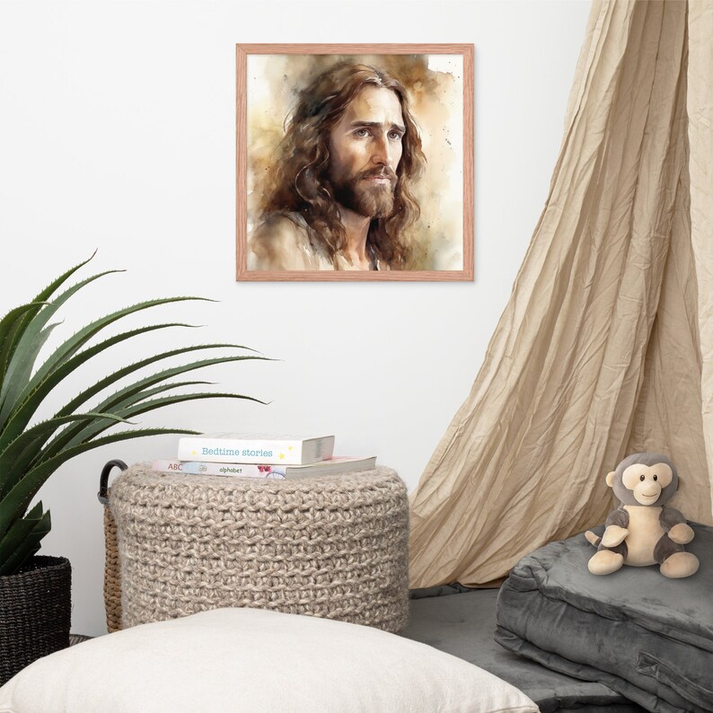 The Savior Jesus Framed Christian Wall Art Jesus Wall Art Bible Art ...