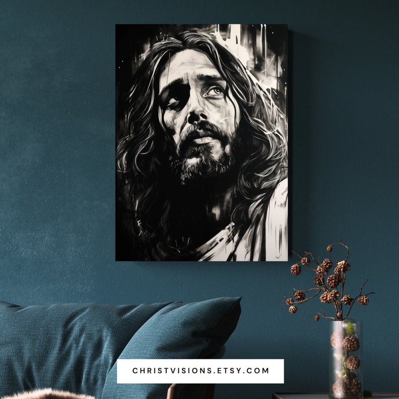 Jesus Drawing Printable Christian Digital Art Jesus Picture Jesus ...