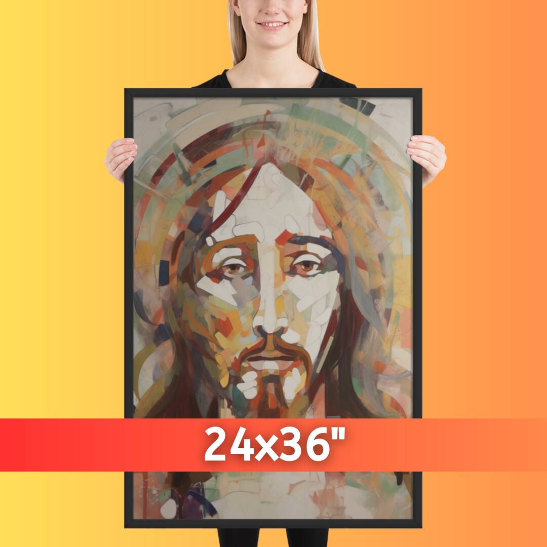 Midcentury Modern Jesus Christ Artwork - Contemporary Christian Wall ...