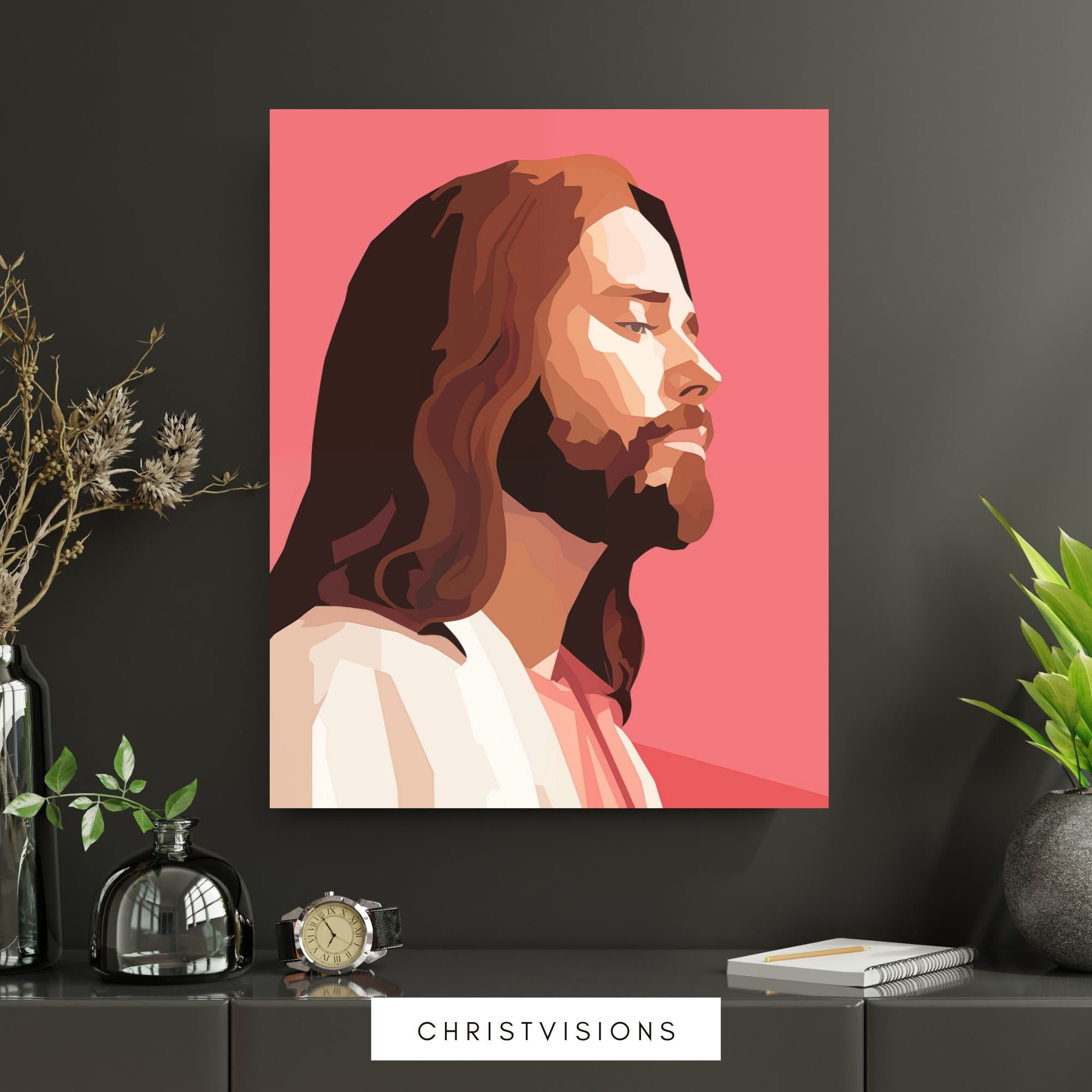 Retro 80s Pop Art Jesus Poster Printable Christian Poster Christian ...