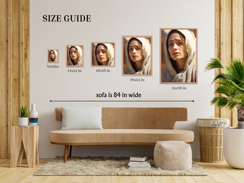 Virgin Mary Framed Christian Wall Art Virgin Mary Art Print - Etsy