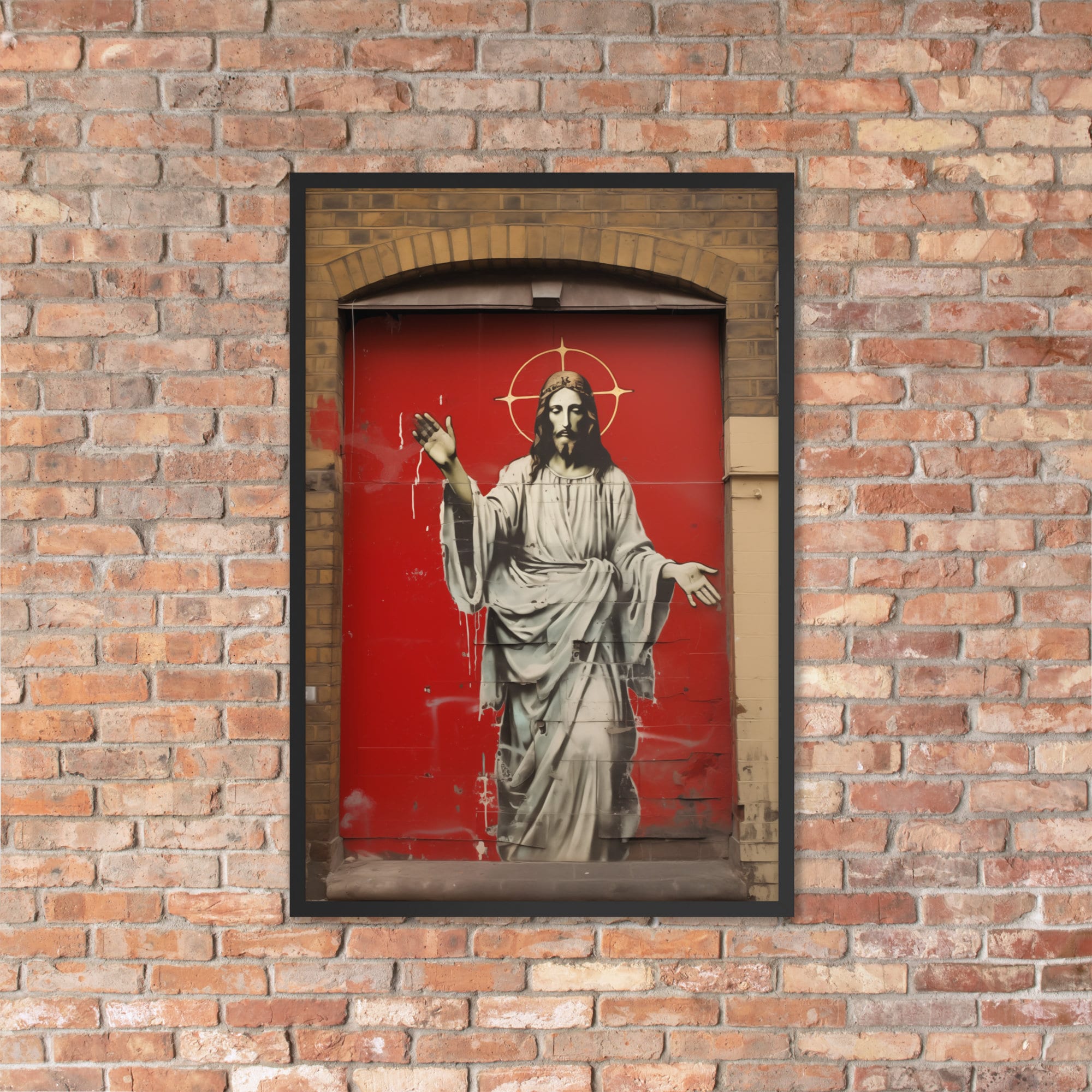 Jesus Christ Street Art Framed Christian Poster Jesus Wall Art Modern ...