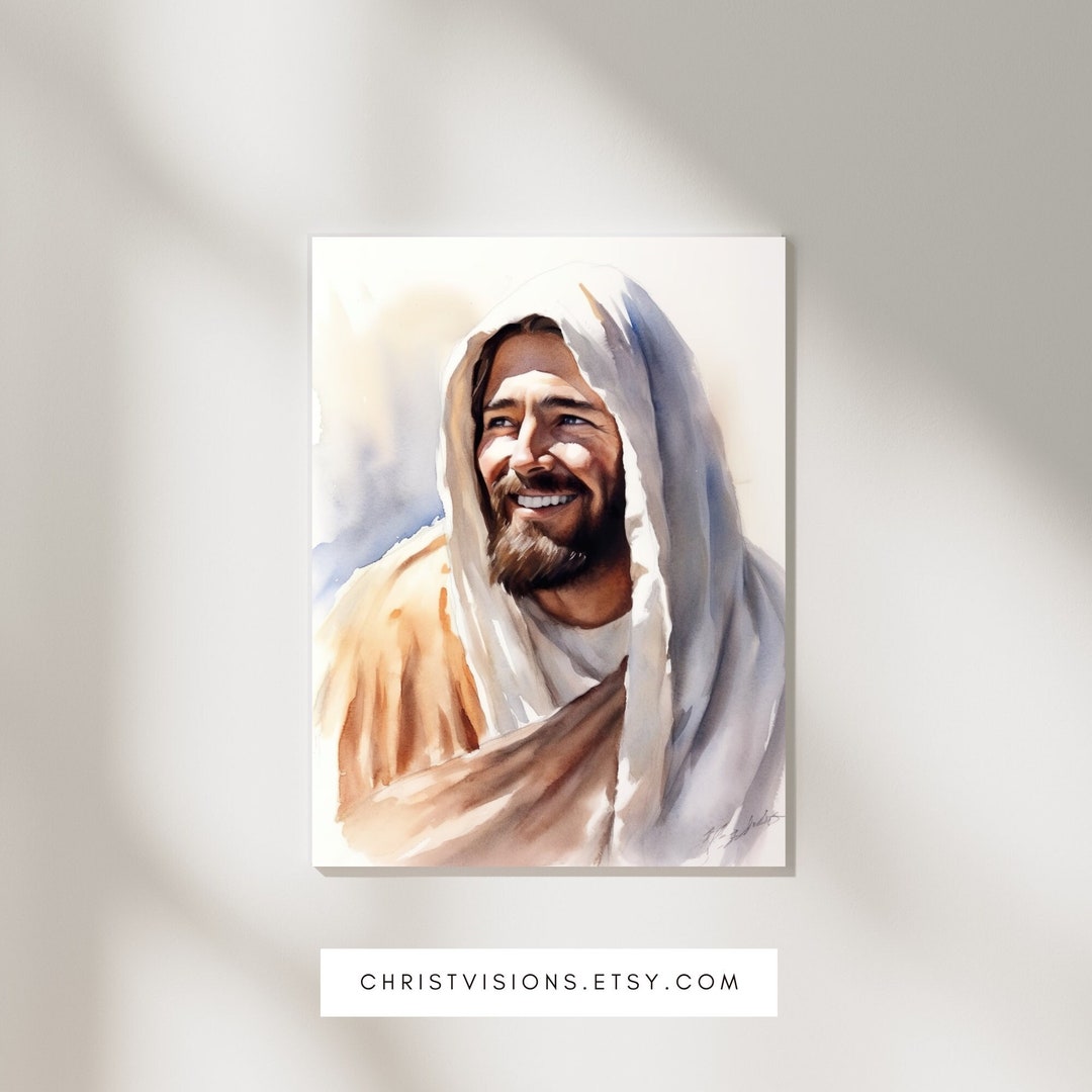 Jesus Smiling - Printable Art | Christian Printables | Christian Png ...