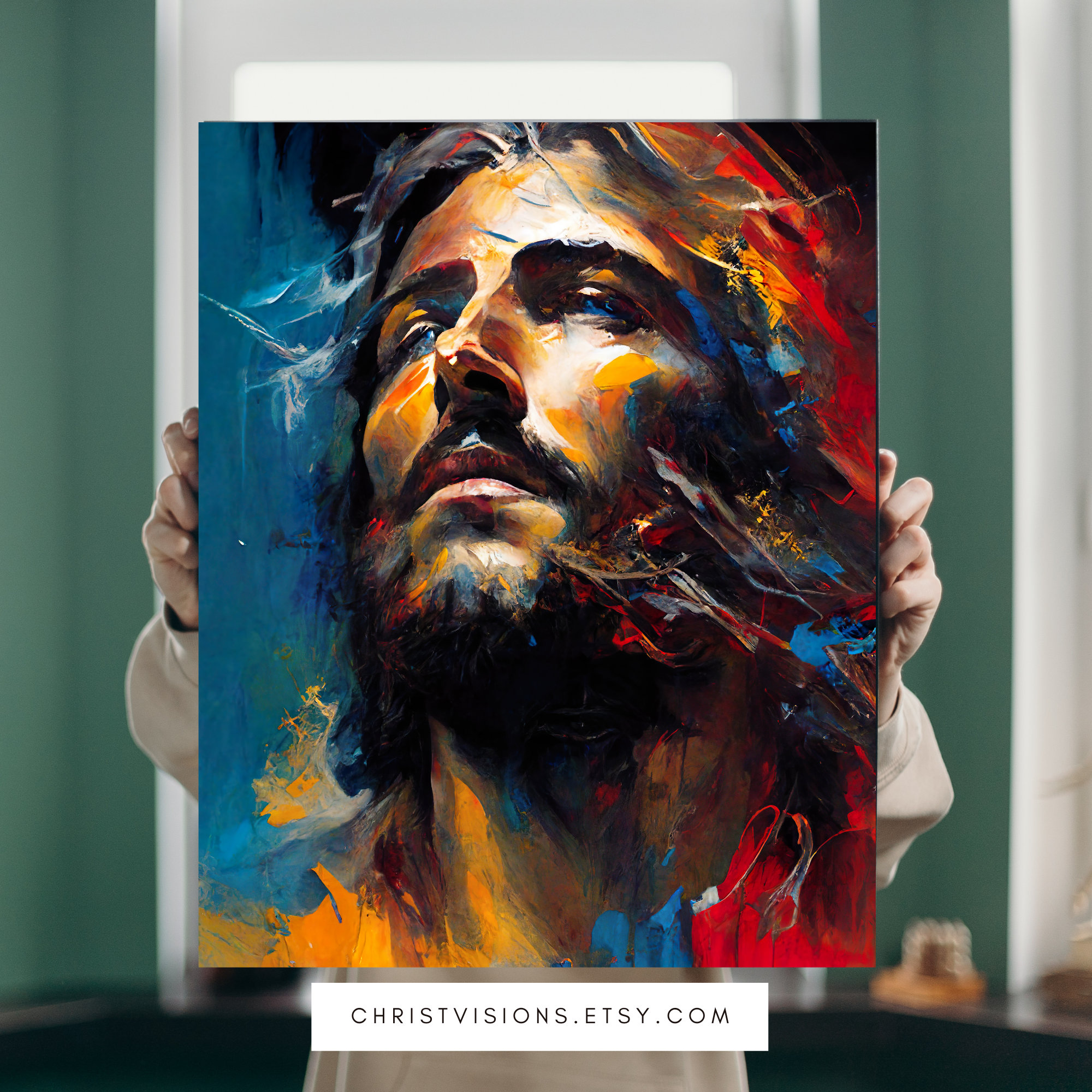 Christian Modern Art Jesus Print Jesus Painting Jesus Art Print Modern ...